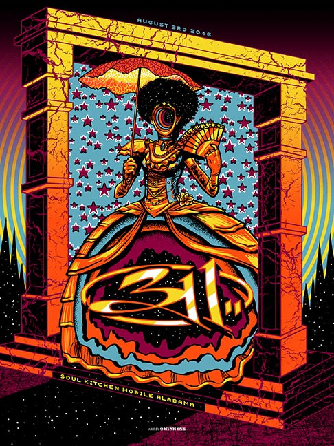 INSIDE THE ROCK POSTER FRAME BLOG: Munk One 311 Mobile Alabama Poster ...