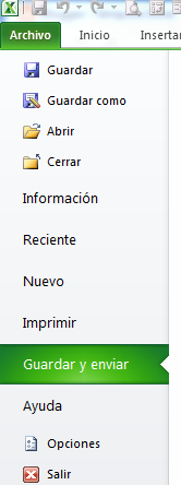 témporaExcel: Guardar archivos en Excel