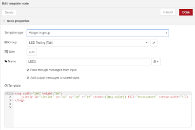 Learning Node-RED: How to display a LED in Node-RED Dashboard