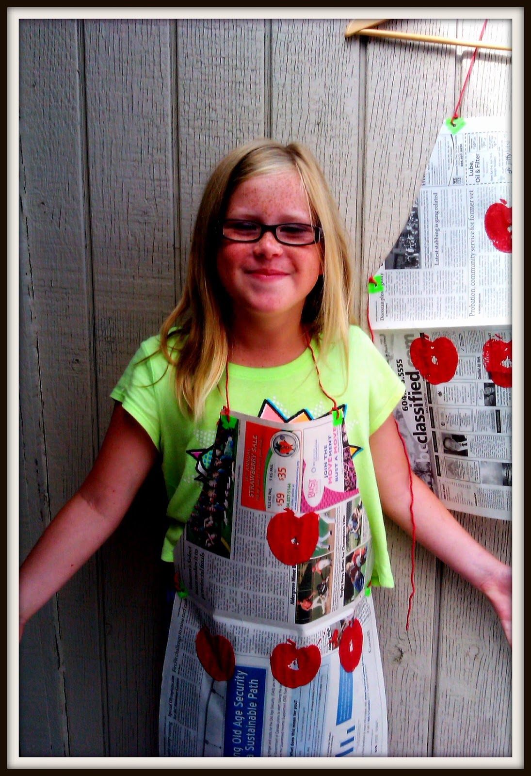 Double Treble Craft Adventures: Newspaper Art Apron Craft & More!