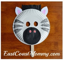 Paper Plate Zebra Mask | Munchkins and Mayhem