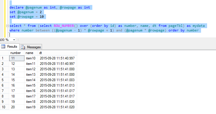 Paging in SQL Server 2014 ~ Microsoft Blog