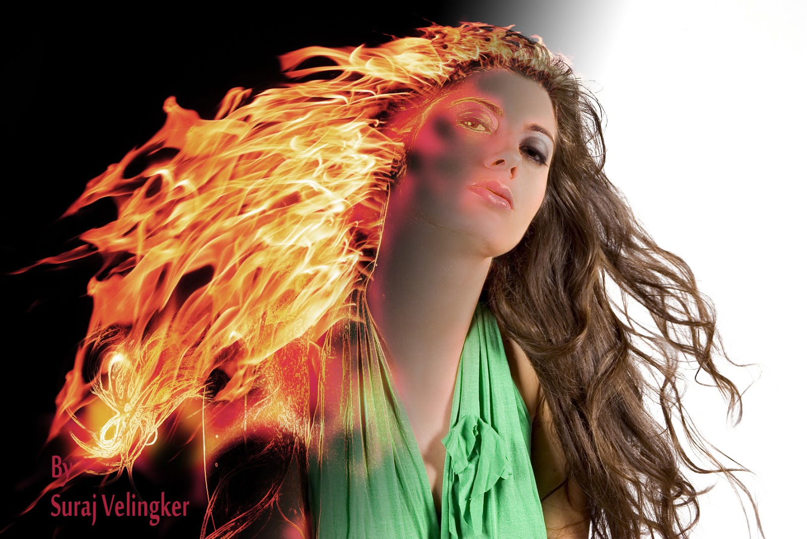 Fiery effect made in Photoshop...