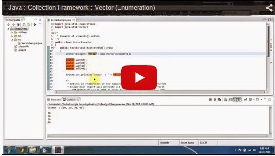Java Ee Java Collection Framework Vector Enumeration