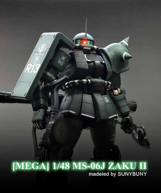 GUNDAM GUY: Mega Size 1/48 MS-06J Zaku II - Customized Build