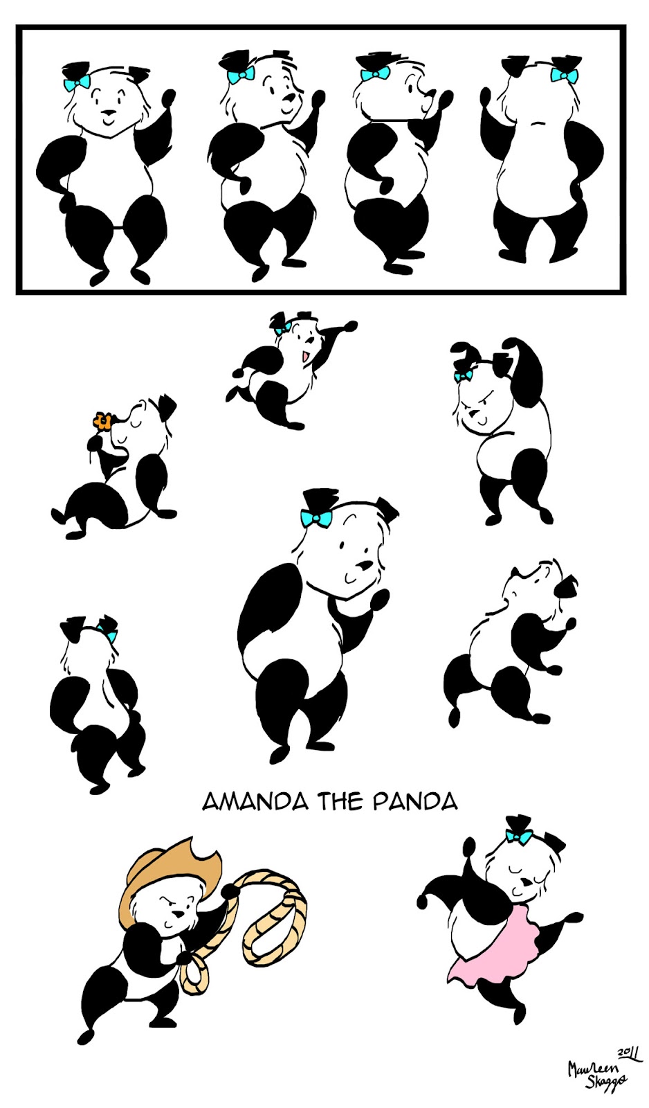 The Art of Maureen Skaggs: Amanda the Panda character sheet