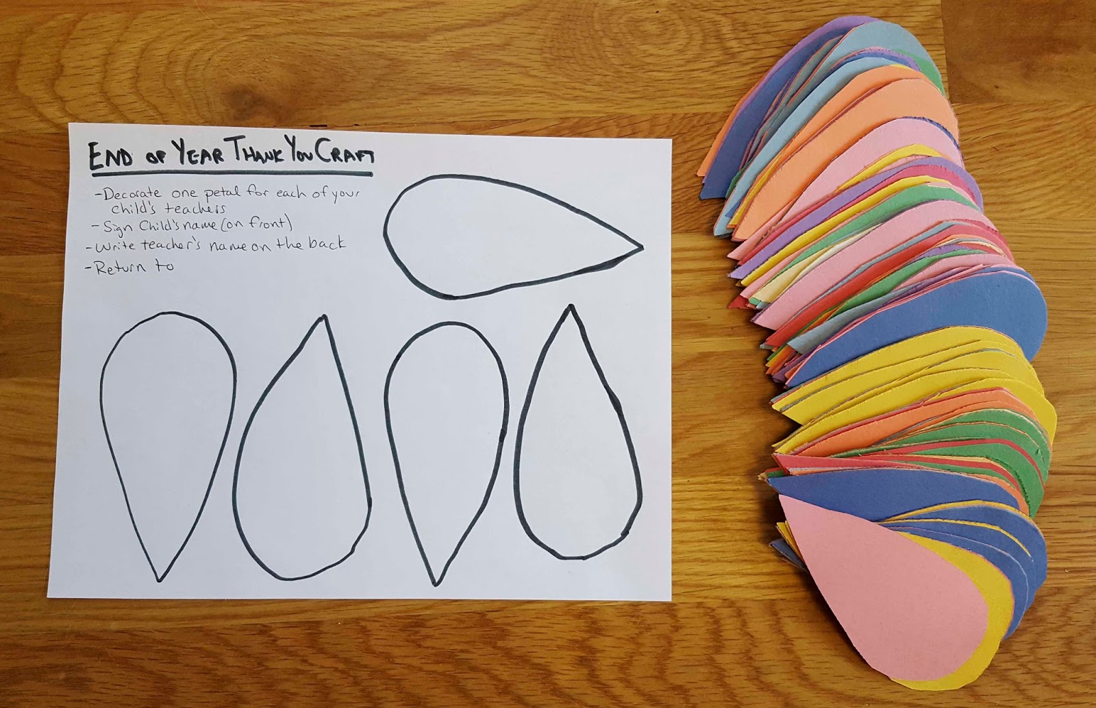 ChemKnits: End of Year Teacher Thank You Craft from the Whole Class