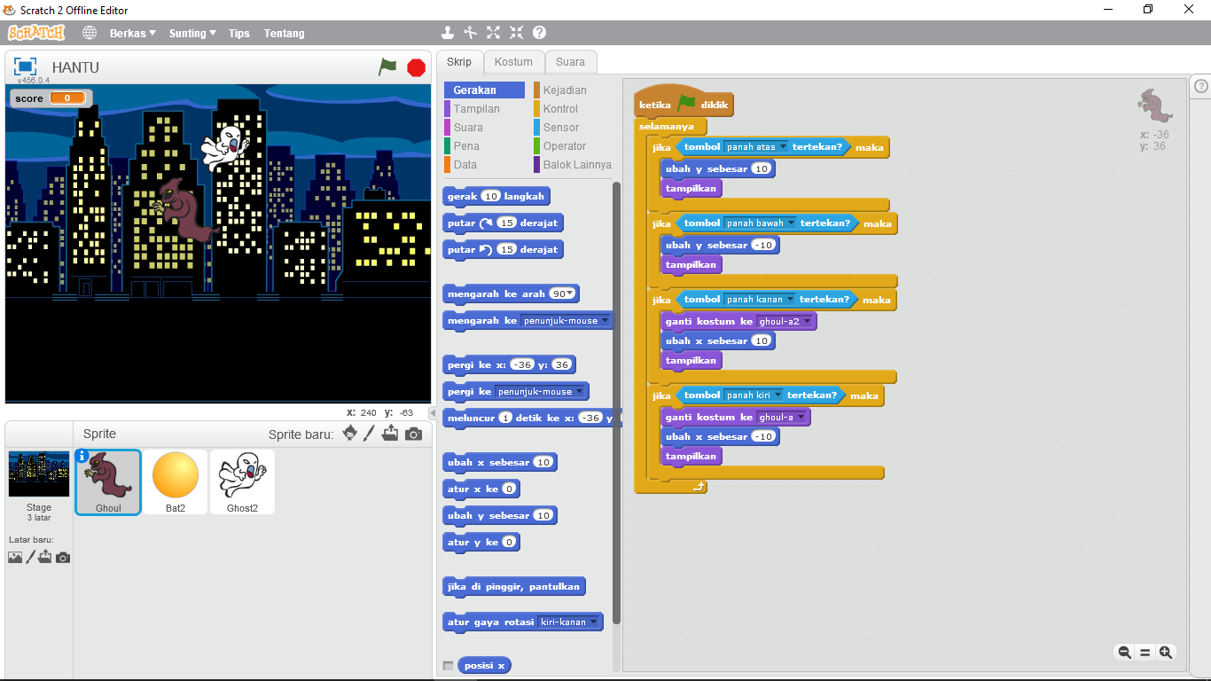Good Luck: membuat game sederhana scratch 2