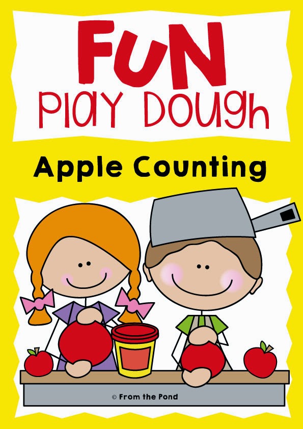 Apple Counting Play Dough Mats | From the Pond