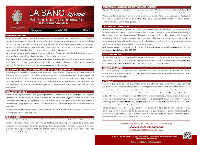 R. i V. Congregació de la Puríssima Sang de N. S. J. - Tarragona: NOU ...