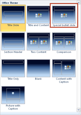 Luc's PowerPoint blog: Use customized bullet style for placeholders in ...