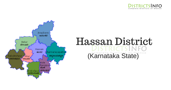 Hassan District with Talukas in Karnataka State