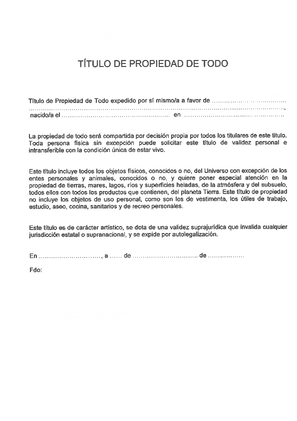 TÍTULO DE PROPIEDAD DE TODO