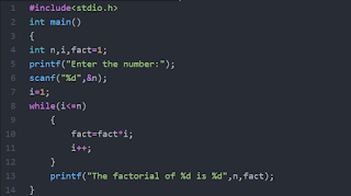 Find Factorial of a number by C-Programming(Using While-loop) - C ...