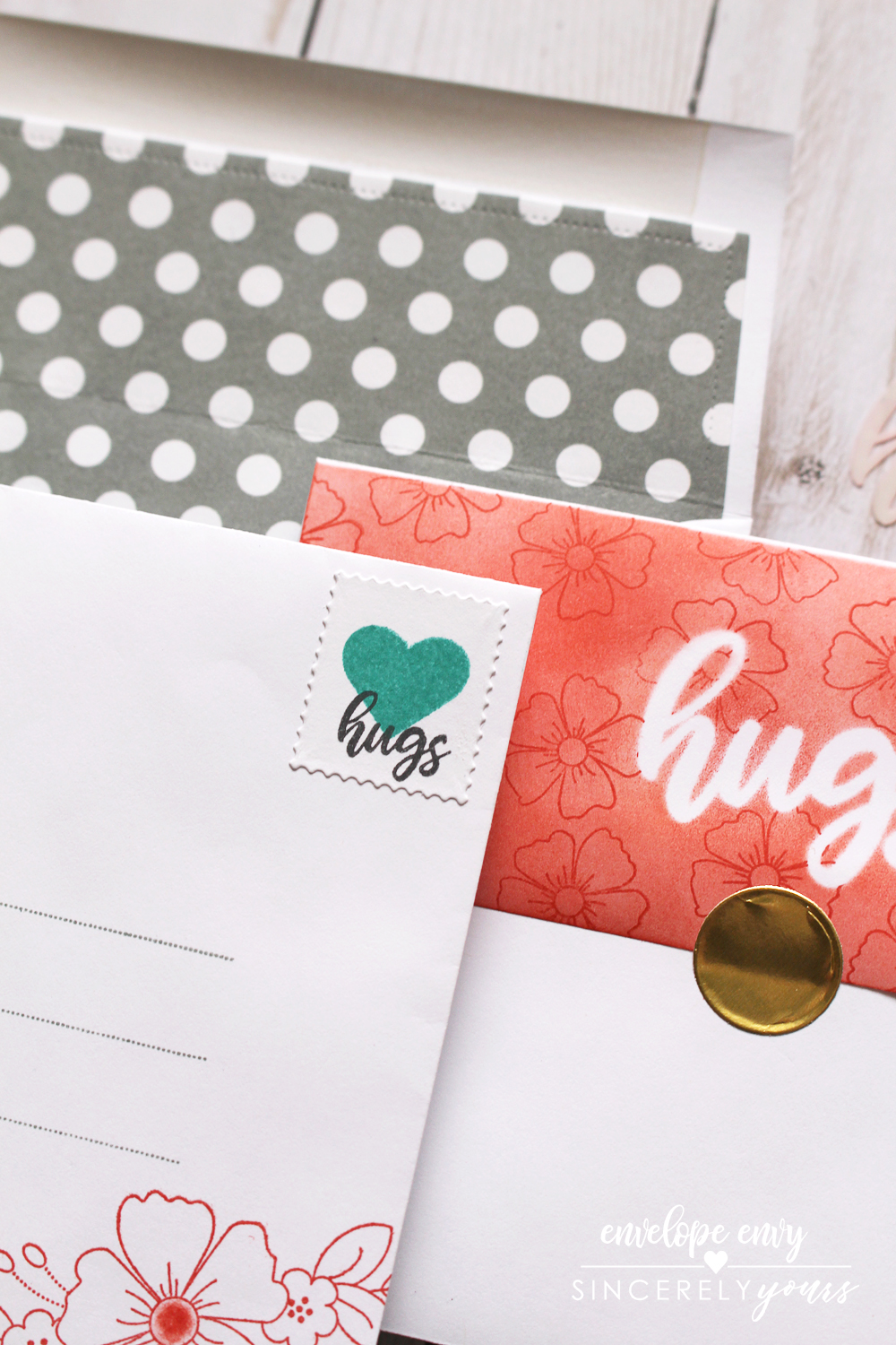 For the Love of Paper: Envelope Envy: using stencils and ink