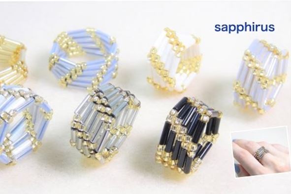 2 Amazing Bugle Bead Ring Tutorials by Sapphirus / The Beading Gem