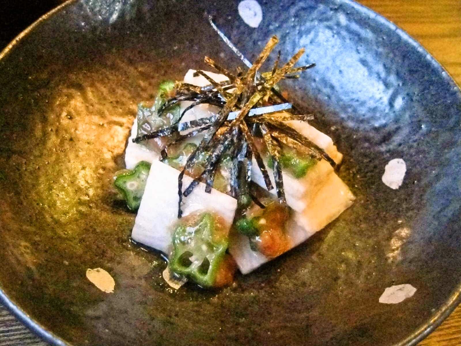 Recipes for Tom: Nagaimo to okura no ume-ae / Chinese yam and okra with ...