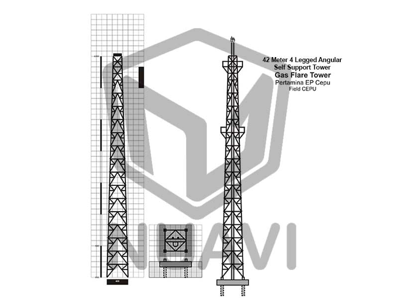 Gas Flare Tower - tower komunikasi radio tv menara SBNP Mercusuar Navigasi