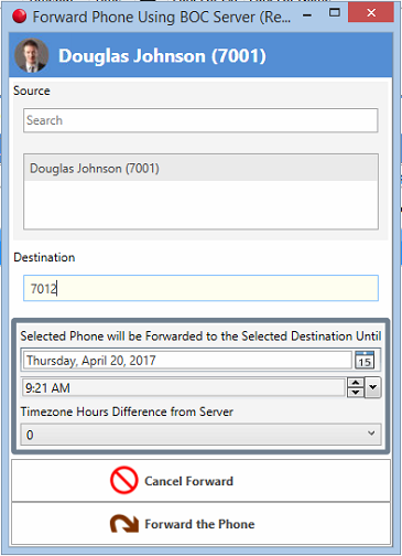 BOC Support: Windows BOC 3.3 User Guide - Forwarding