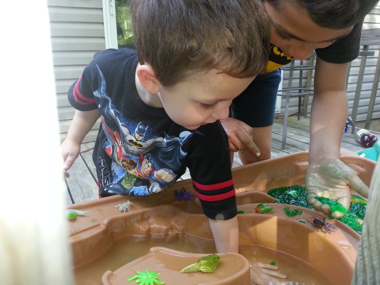 They had so much fun playing with the Jell-O!