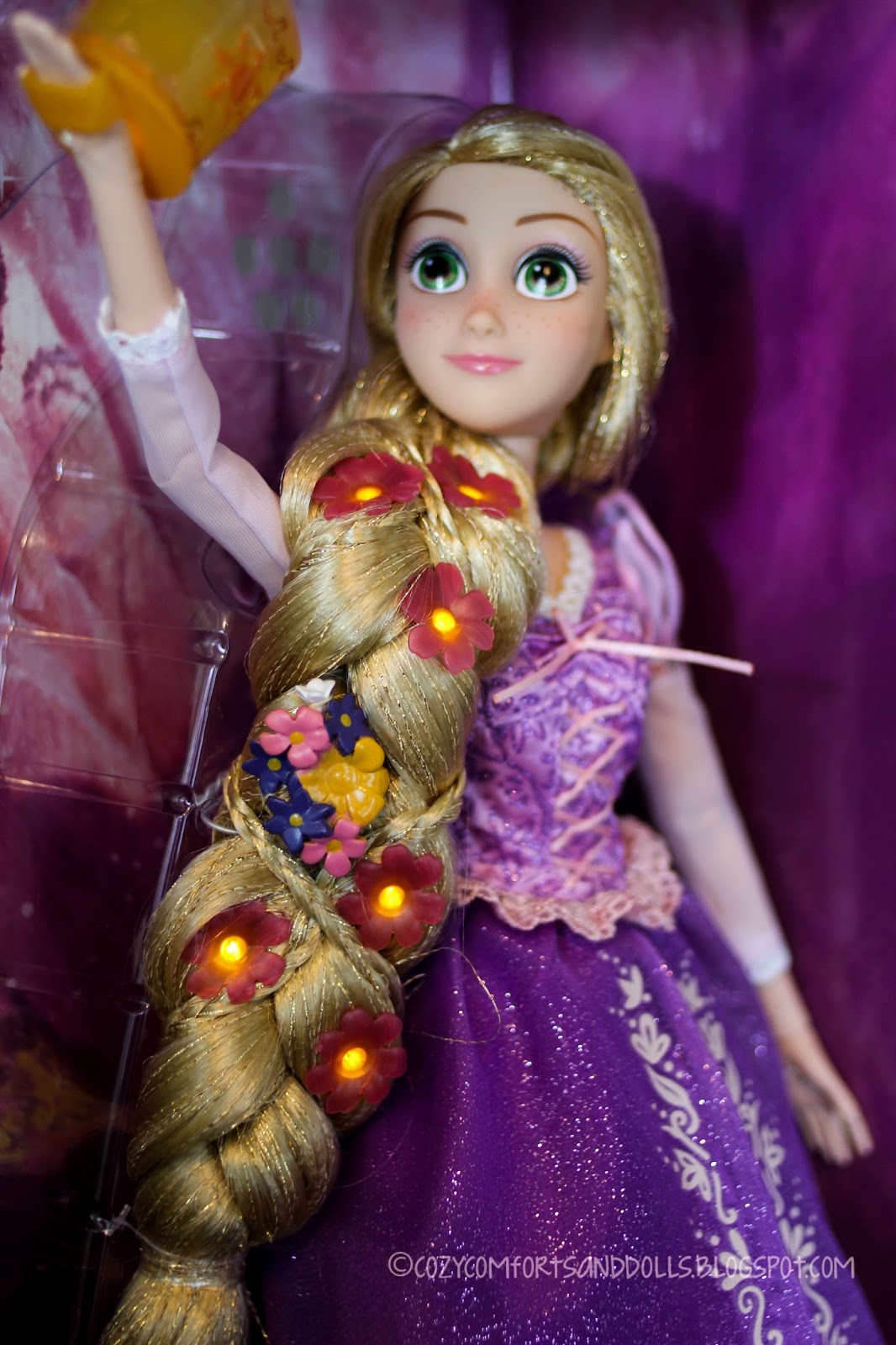 Cozy Comforts and Dolls: Disney's Rapunzel Deluxe Feature Doll- 16 inches