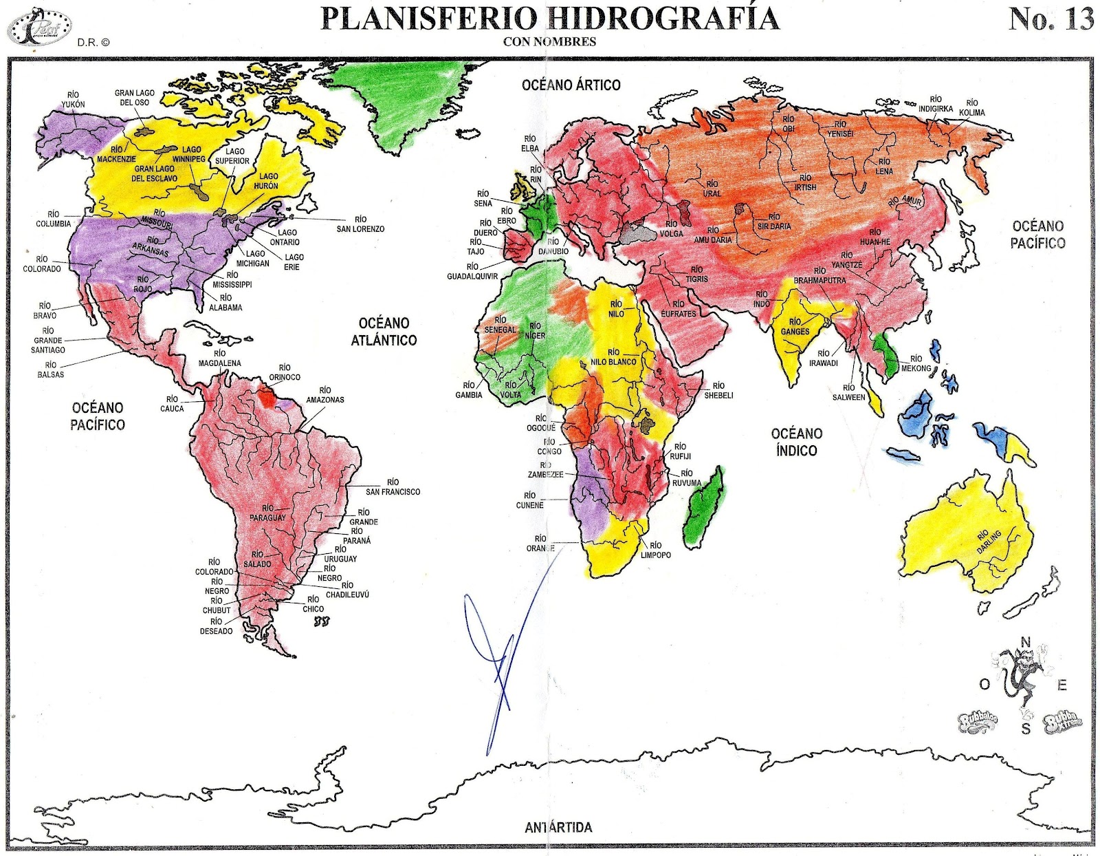 historia universal : MAPA DEL MINDO DIVIDIDO