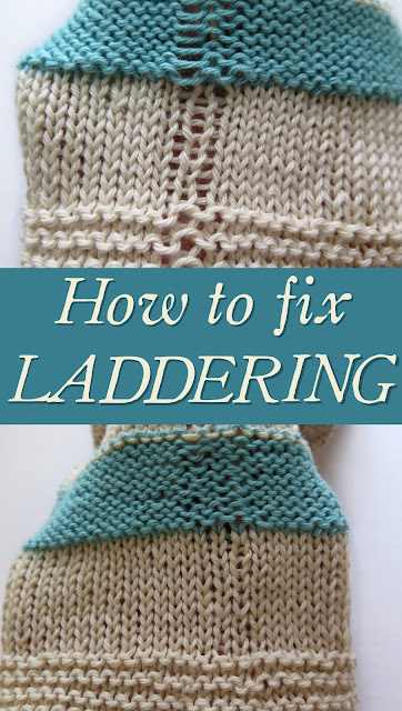 Sweet Tea, Soft Skeins: Laddering: how to fix it
