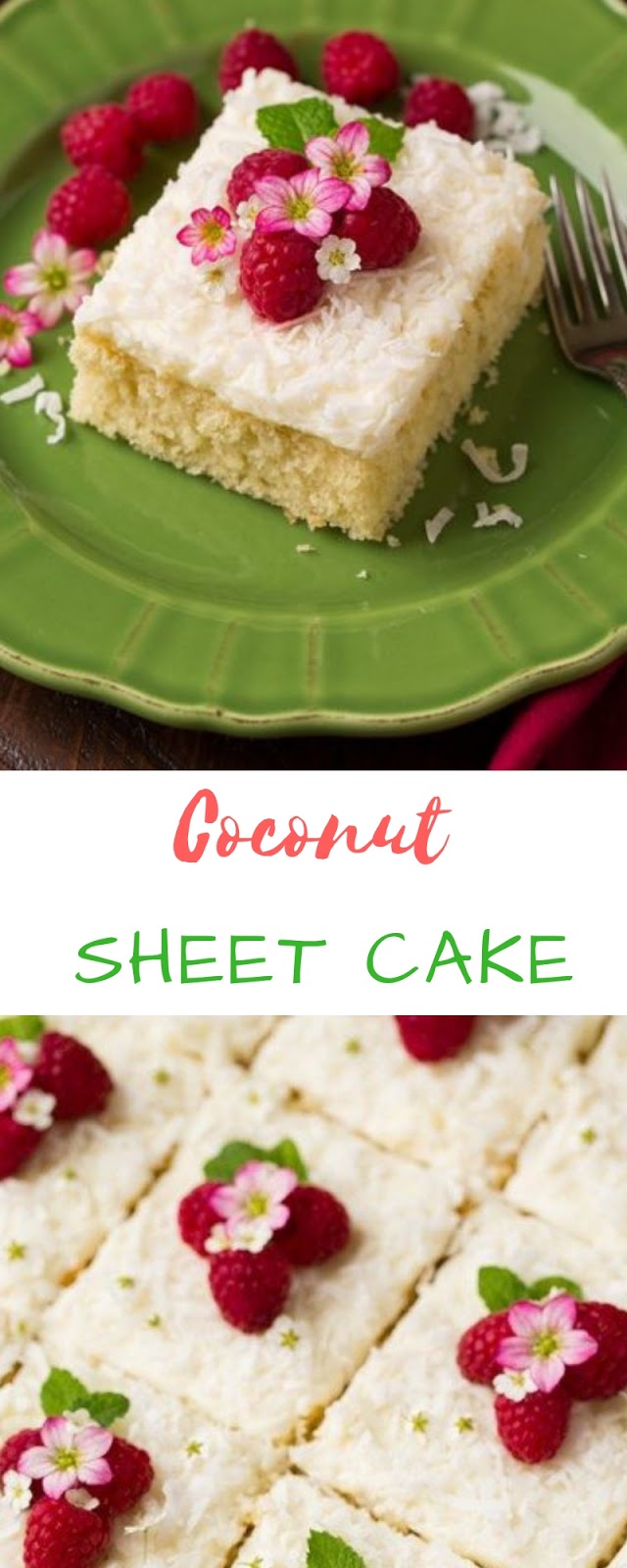 Coconut Sheet Cake | Delicious My Food