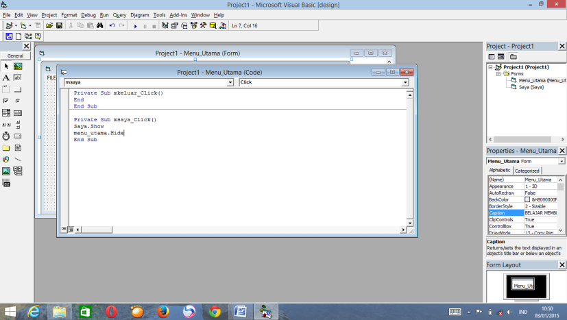 Cara Membuat Menu Utama Menggunakan Menu Editor VB - blog kibe