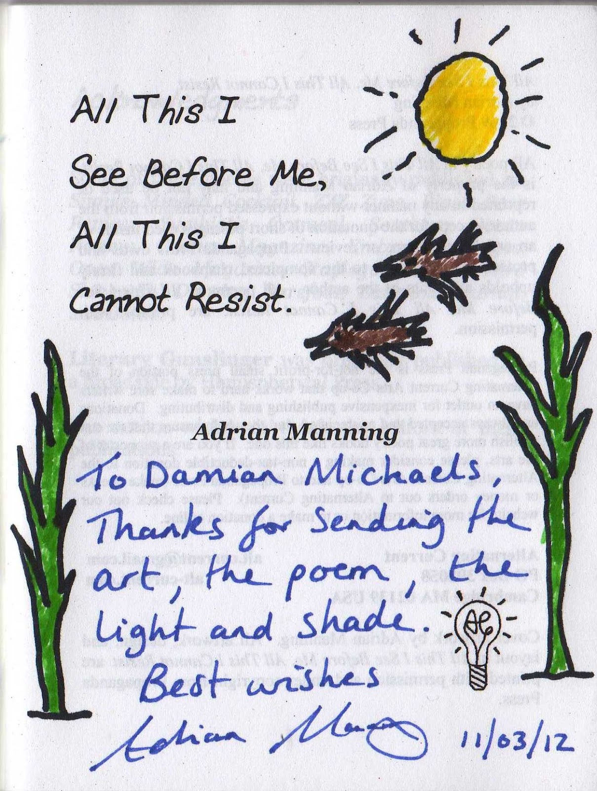 Adrian Manning Poetry and Art: July 2012