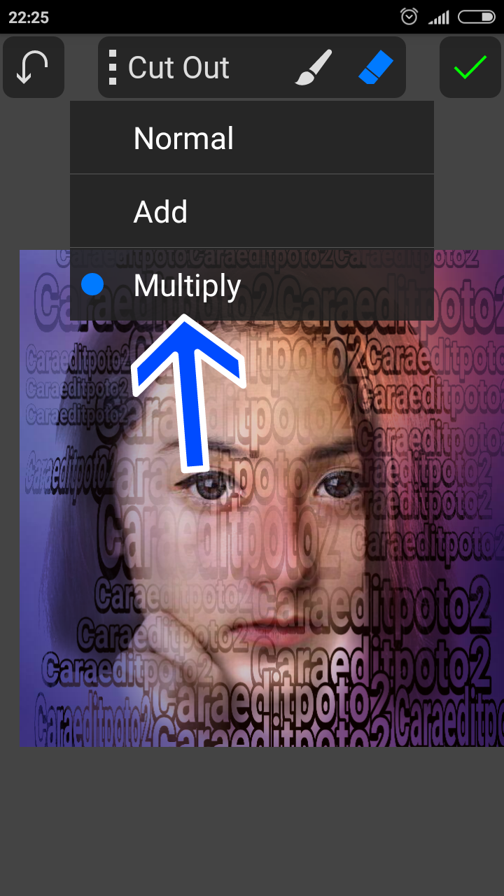 Edit Foto Efek Text Portrait Picsay Pro - Android