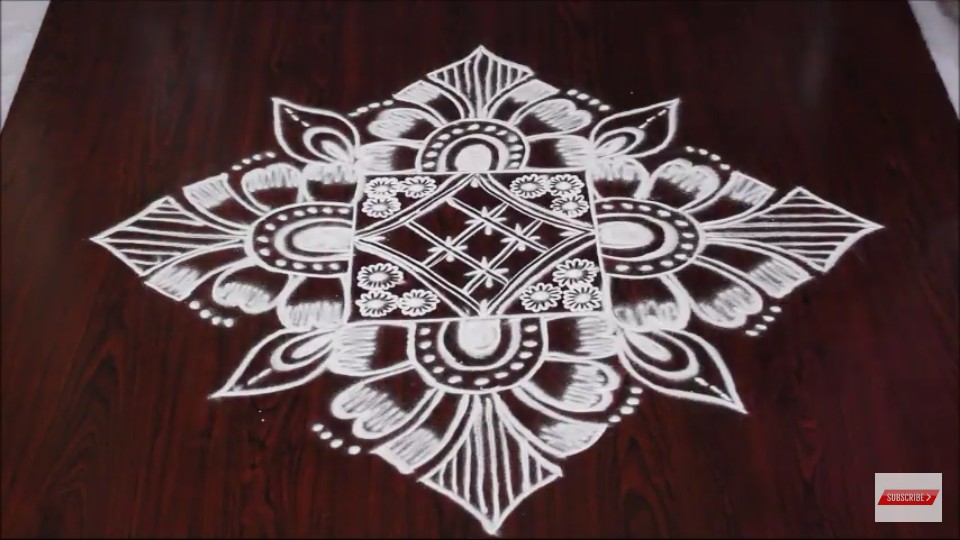 TELUGU WEB WORLD: Tile-based kolam patterns - Pulli Kolam designs with dots - A rangOli with 1 ...