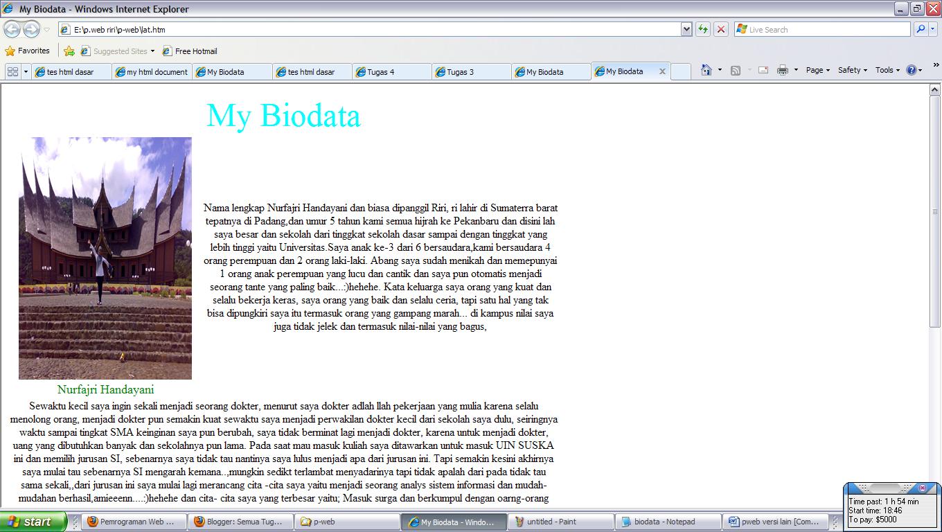 Membuat Biodata Dengan Html Script Html Biodata Keren - Udin Blog