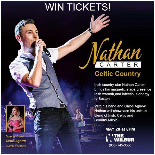 Special Offer for Nathan Carter concert at Wilbur Theatre in Boston, May 28