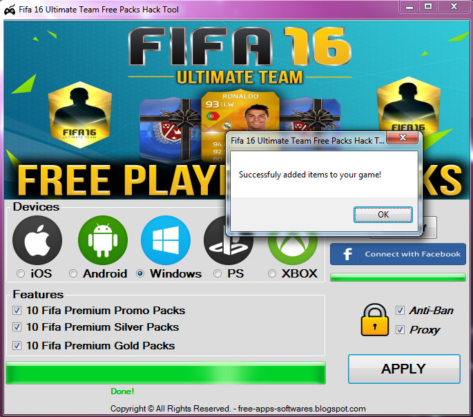 Fifa 16 Ultimate Team Free Packs Hack Tool No Survey No Pass FREE ...