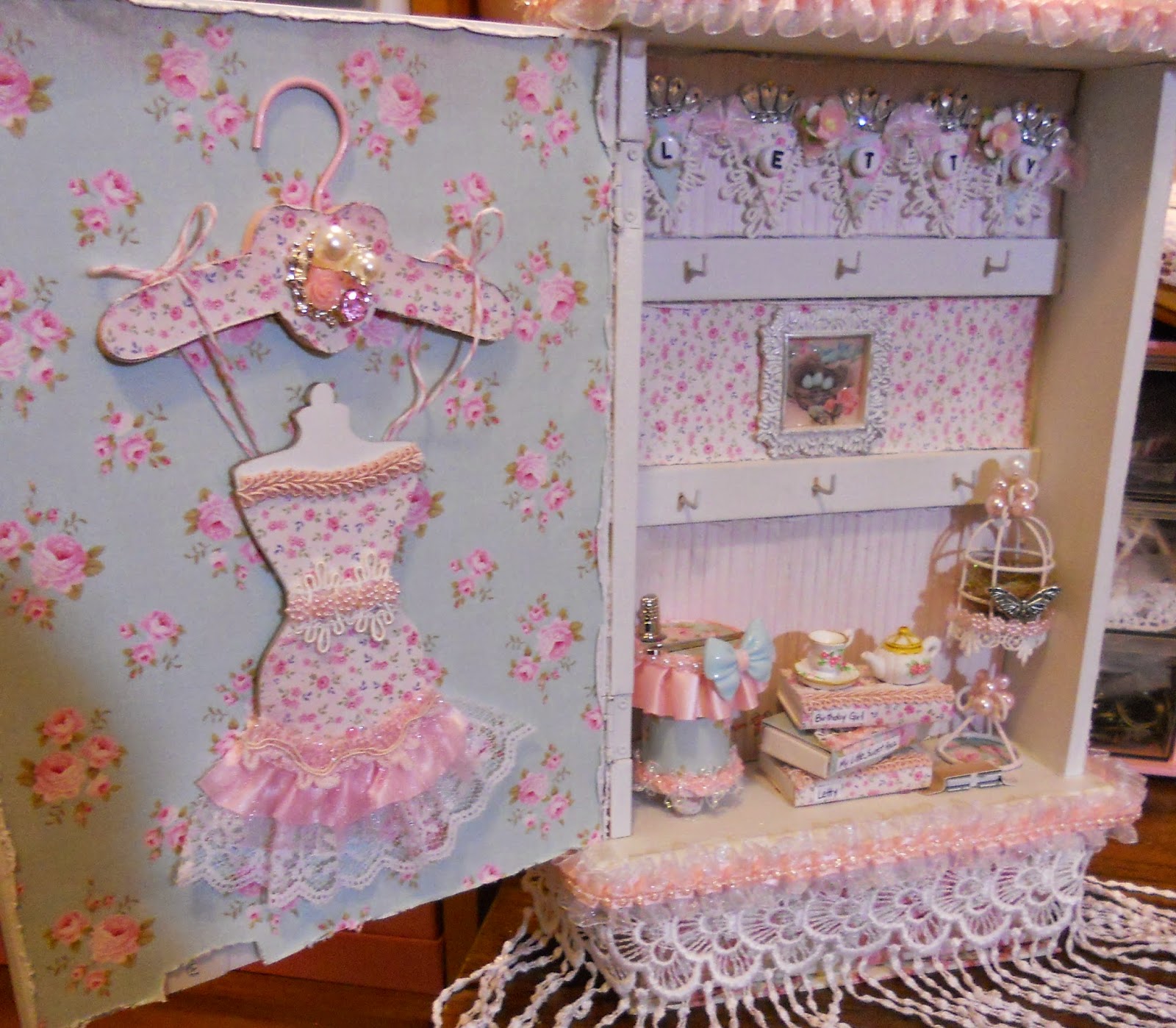 ScrapbookFashionista Designs by Rina: Shabby Chic Altered Key Cabinet