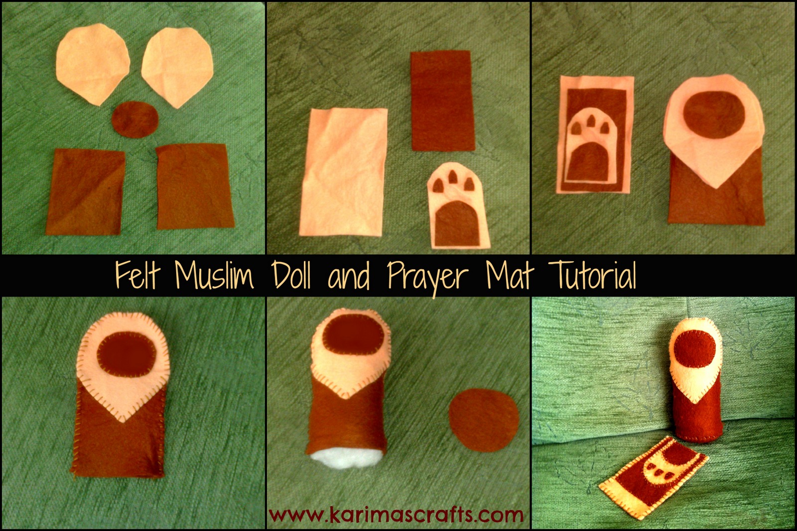Karima's Crafts: Felt Muslim Doll and Prayer Mat Tutorial