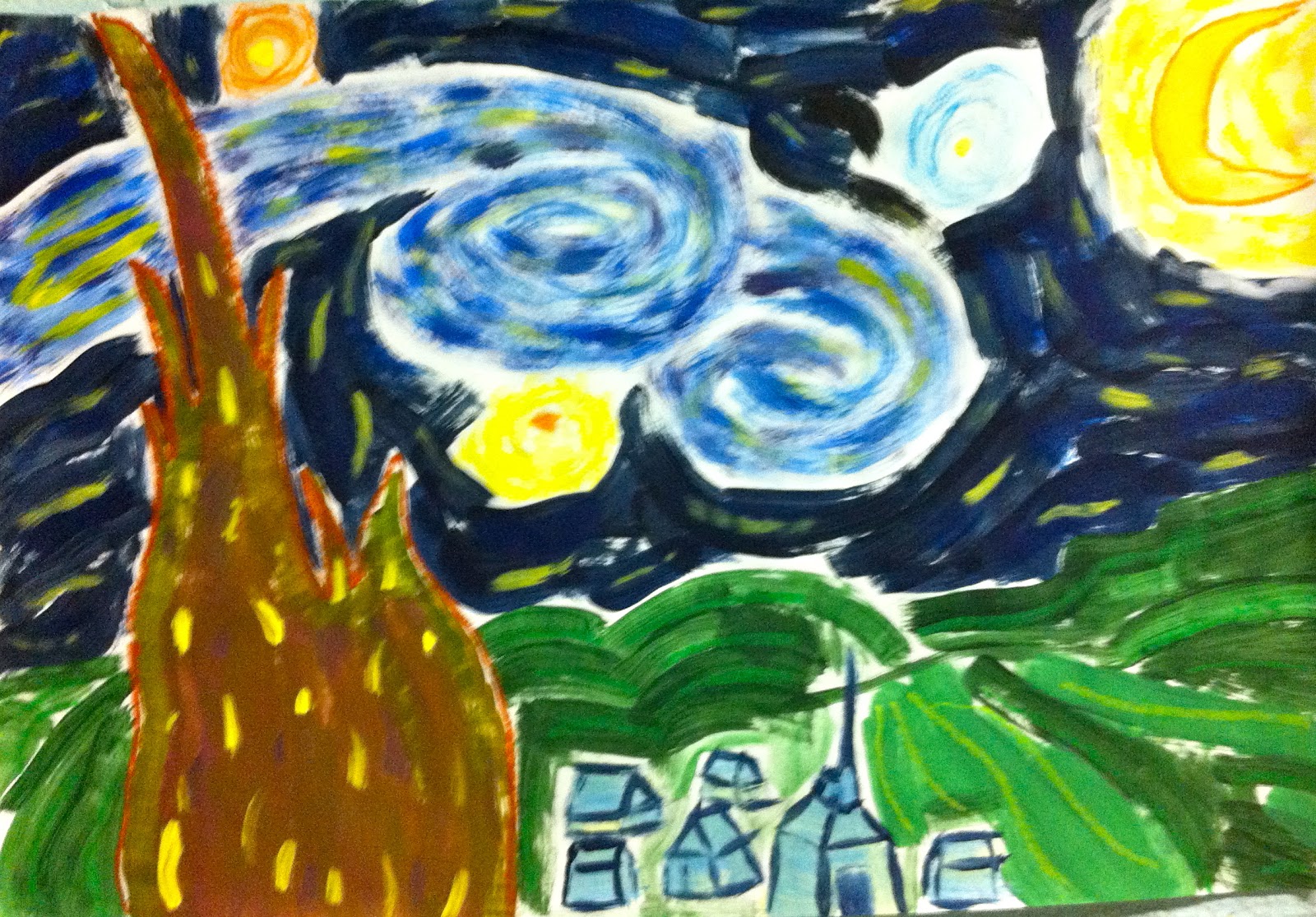 Expression of Imagination: "Views of Van gogh" by 7th grade