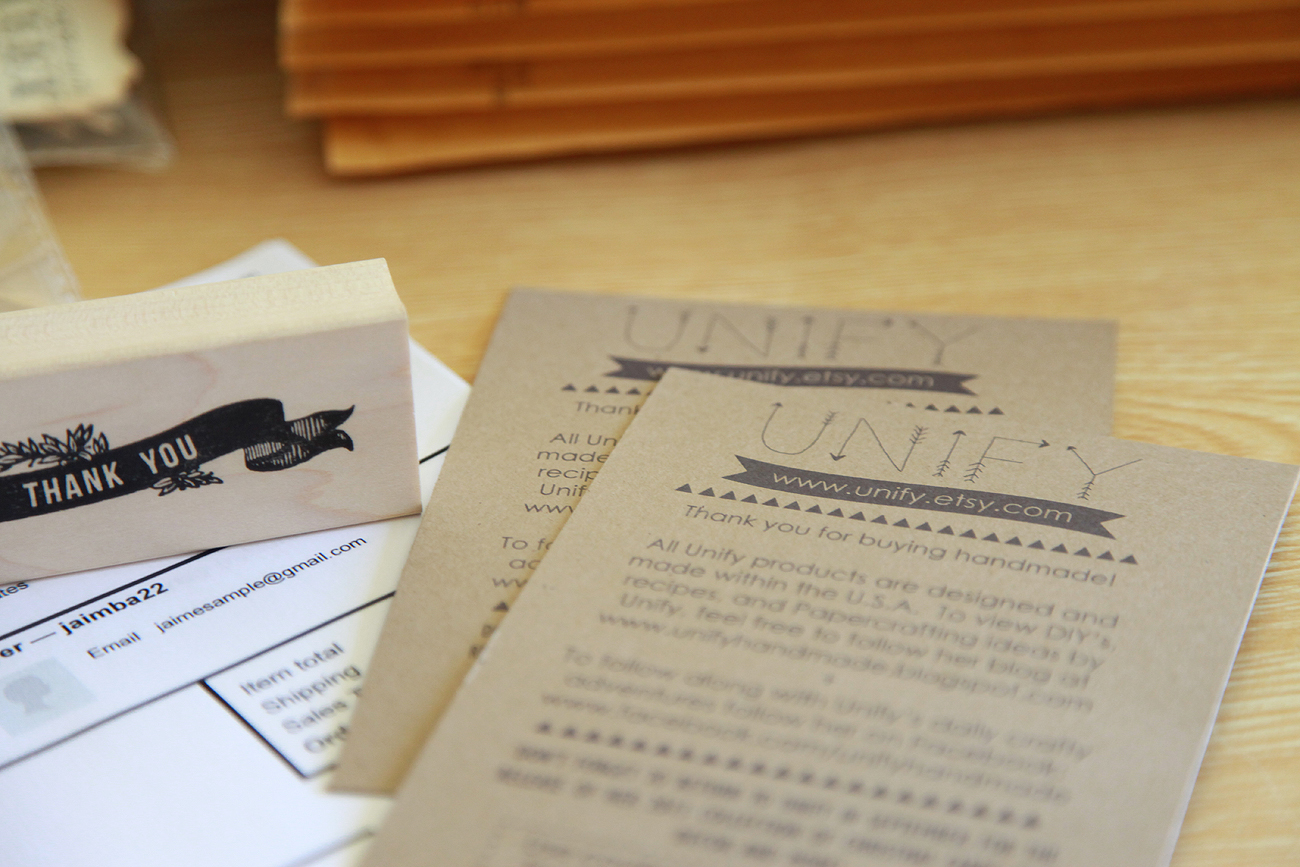Unify Handmade: Handmade Flyers for My Shop
