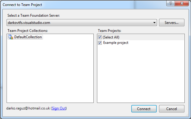Solved: Solved: How to connect to Microsoft's free Team Foundation Server