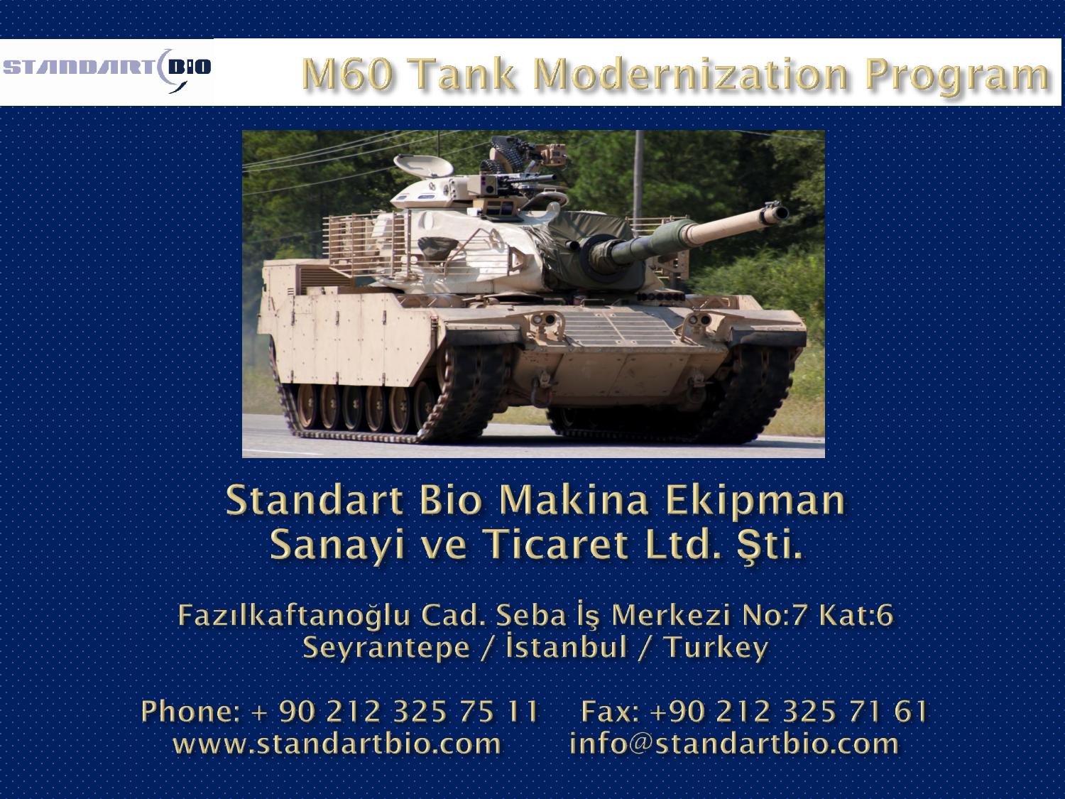 SNAFU!: Standart Bio M60 Main Battle Tank Modernization.