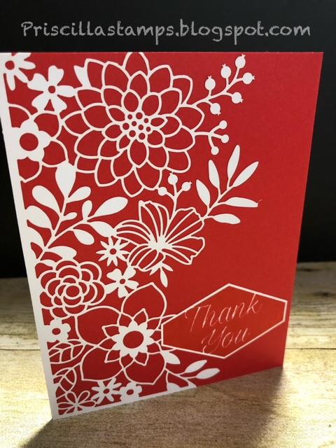 Priscilla's Papercrafts: Delightfully Detailed in Red