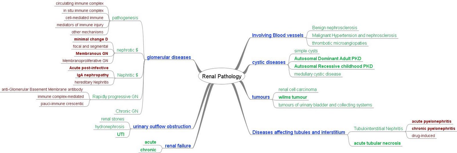 tatsnotes.: summary of Renal pathology - and syndromes.