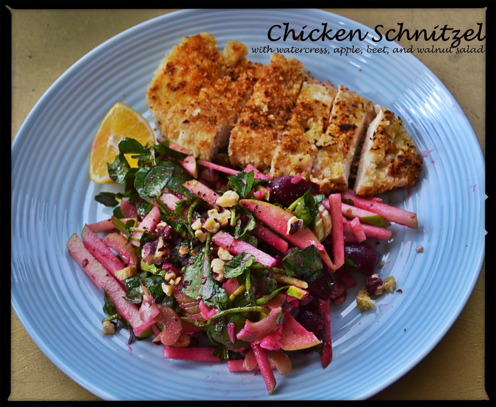 Katie Wanders : Blue Apron Review: Chicken Schnitzel with Watercress ...