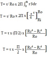 TORQUE TRANSMITTED BY A HOLLOW CIRCULAR SHAFT - Mechanical Engineering ...