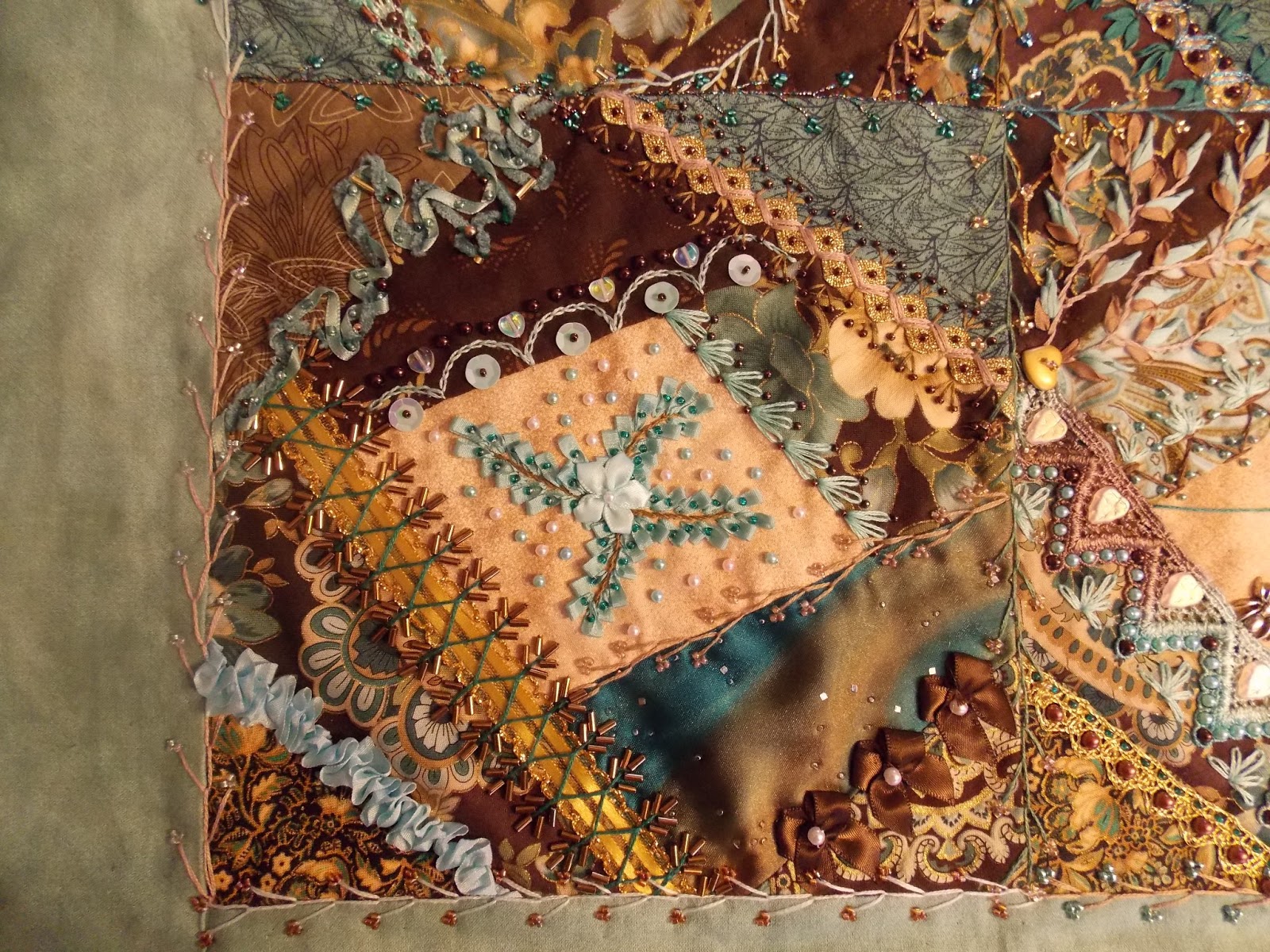 The Beaded Needle: New Crazy Quilt