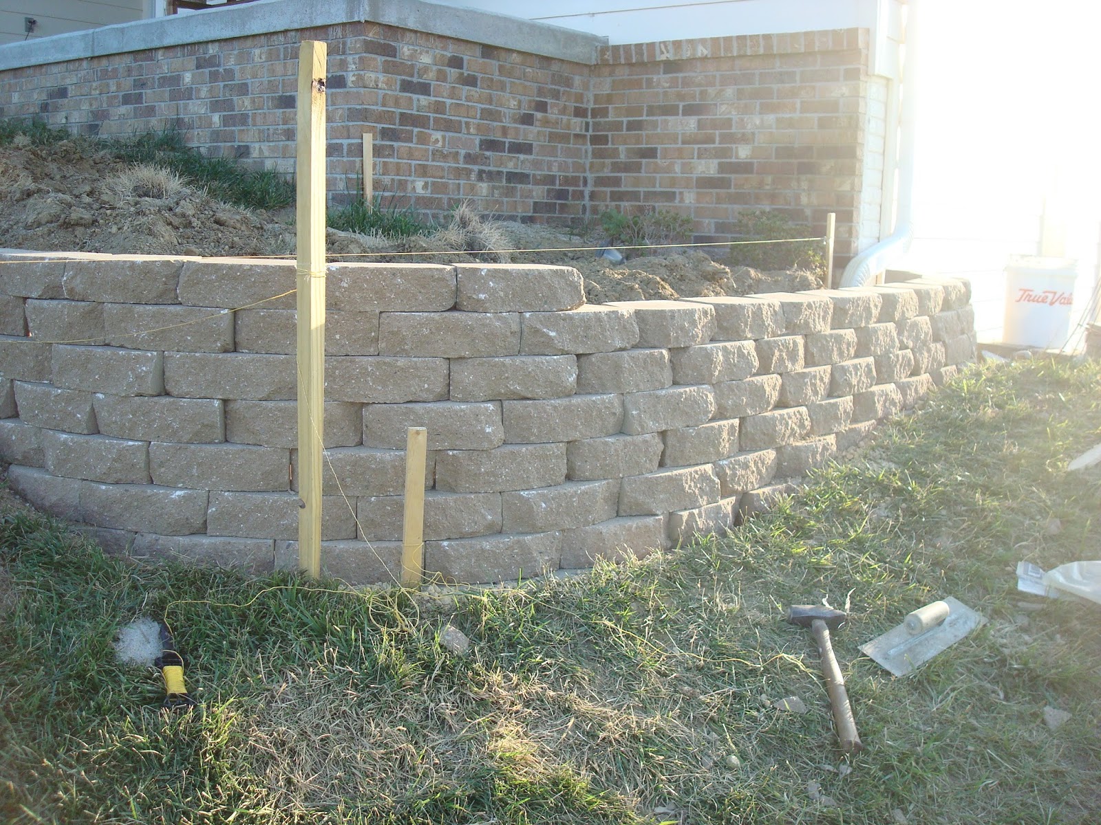 Dishing Up Design: DIY Retaining Wall & Landscaping
