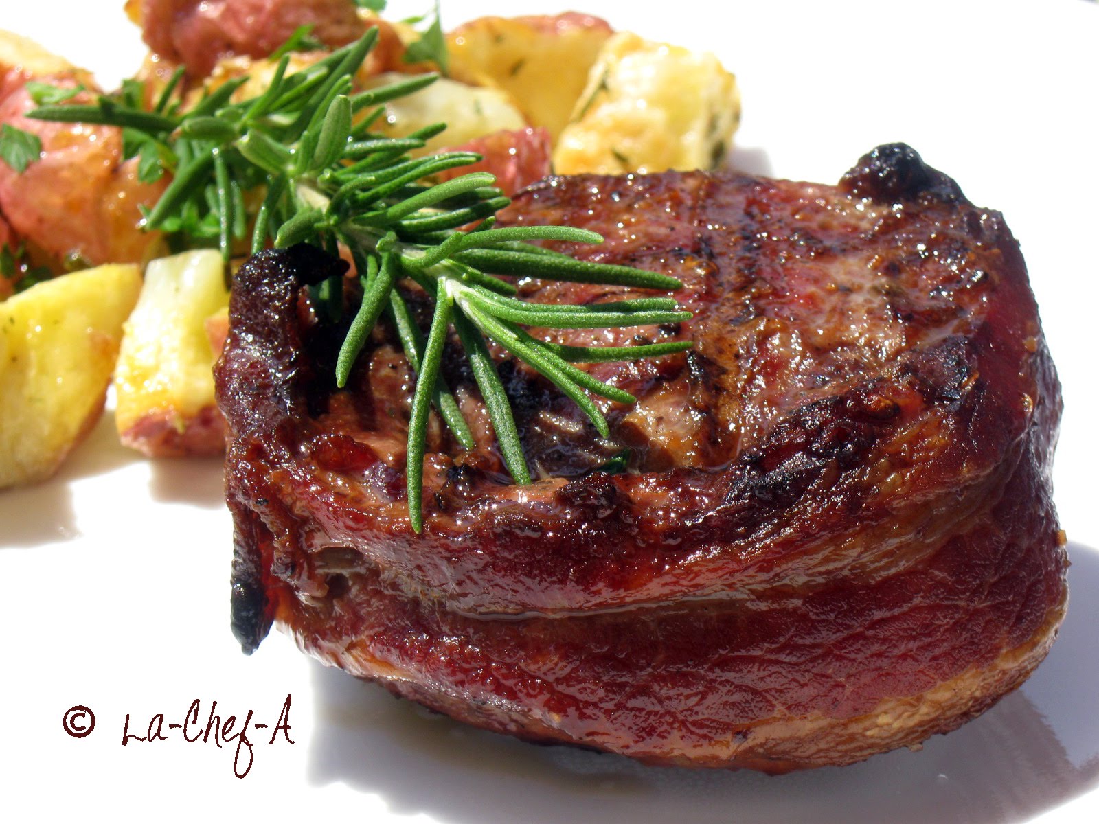 La Chef-A: BACON WRAPPED FILET MIGNON