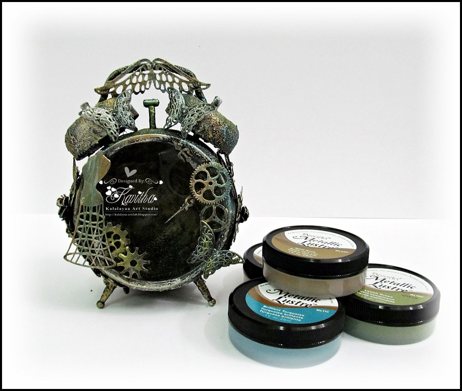 Kalalayaa's Art Stuido: Tim holtz altered clock-Patina effect