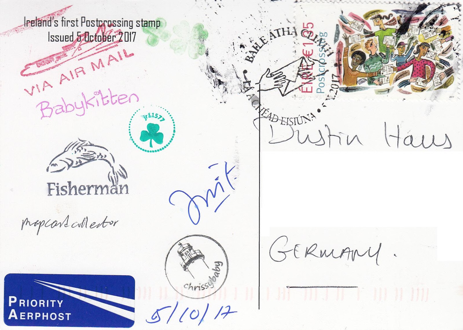 My postcard and stamp week: Republic of Ireland: New Irish Postcrossing ...